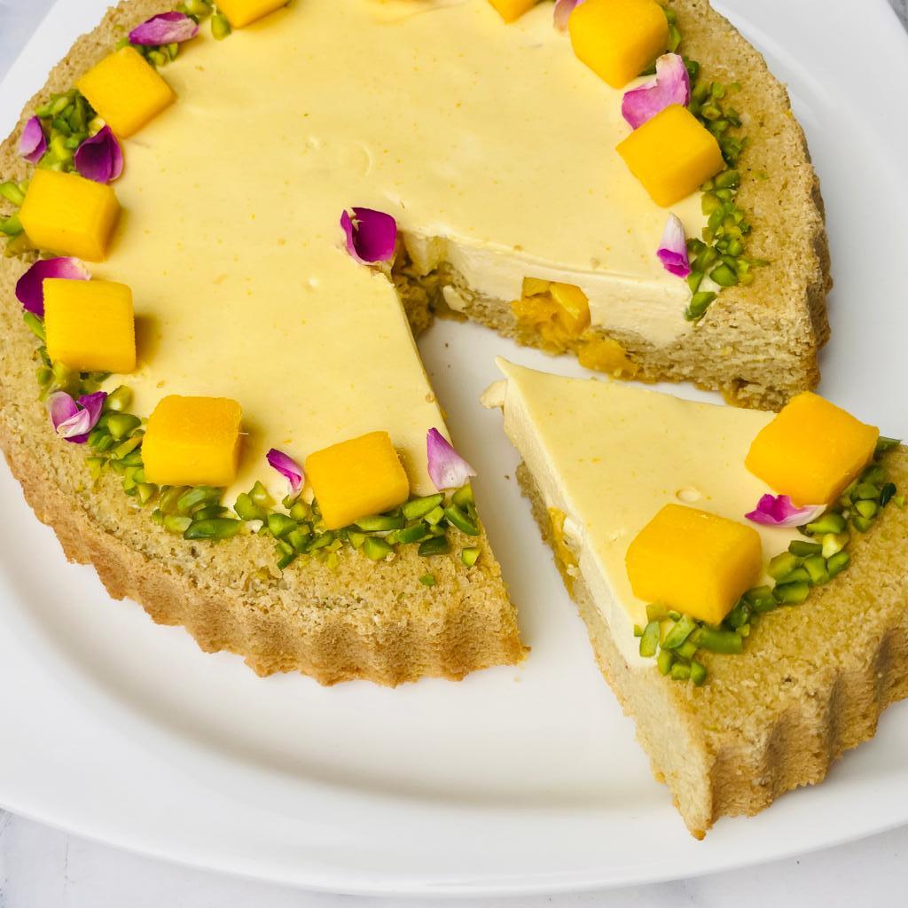 GF Mango Pistachio Cheese Cake Tart – B Sweet by Basiligo