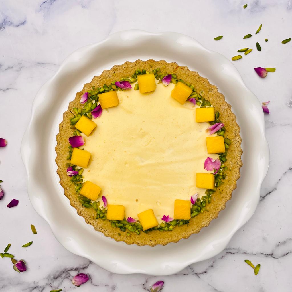 GF Mango Pistachio Cheese Cake Tart – B Sweet by Basiligo